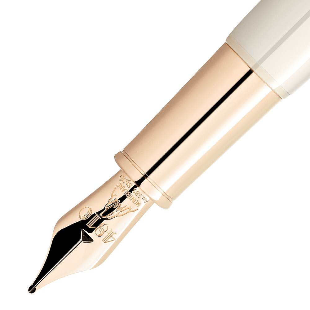 Pluma Fuente (F) marfil Montblanc Heritage Rouge et Noir "Baby" Edición ...